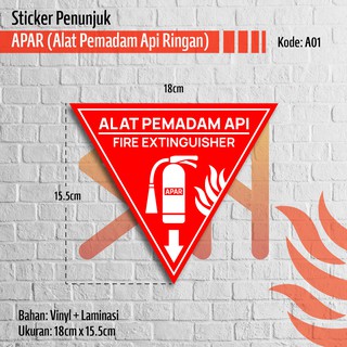 Jual Stiker Sticker Penunjuk APAR I Vinyl Tahan Air | Segitiga Persegi ...