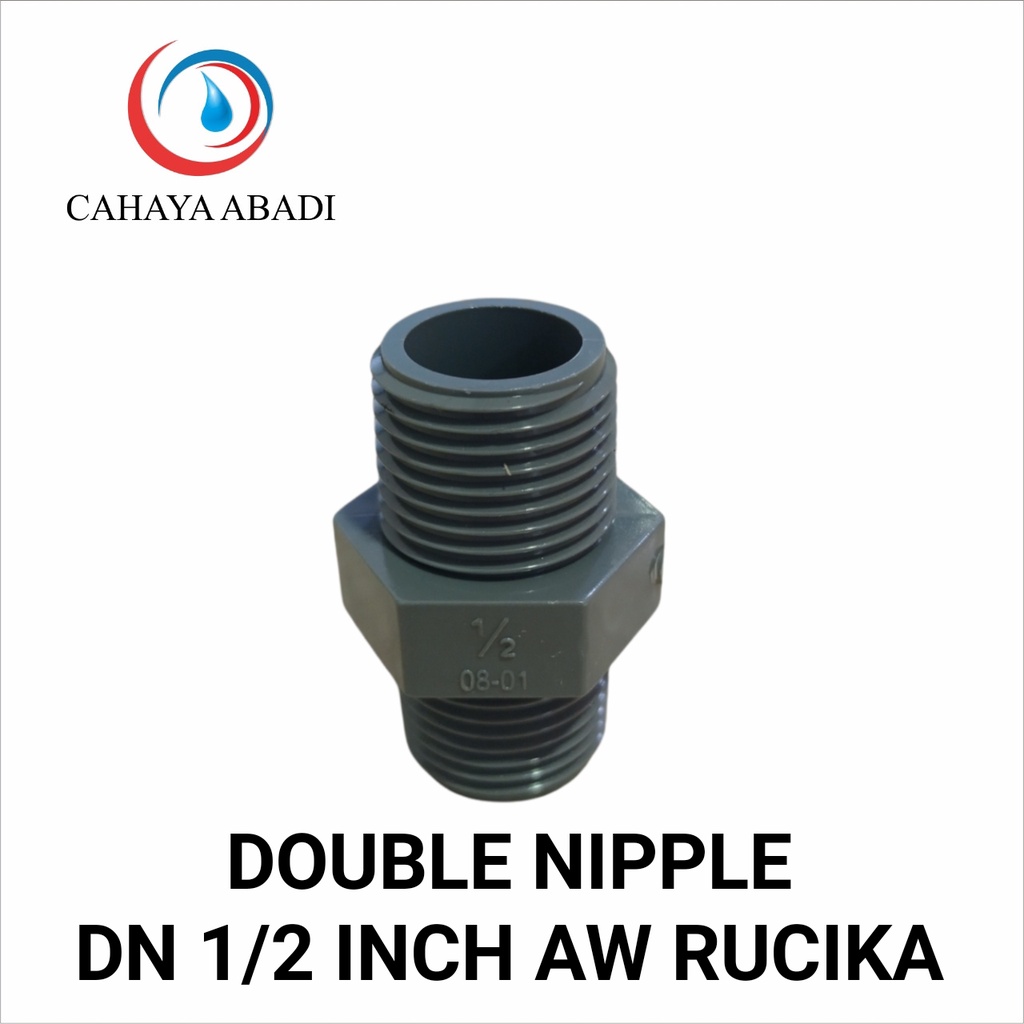 Jual GROSIR - DOUBLE NIPPLE - DN - 1/2 INCH - AW - RUCIKA | Shopee ...