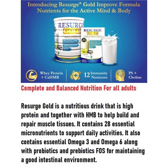 Jual Susu Resurge DM Gold Junior Multigrain Milk Powder Complete and ...