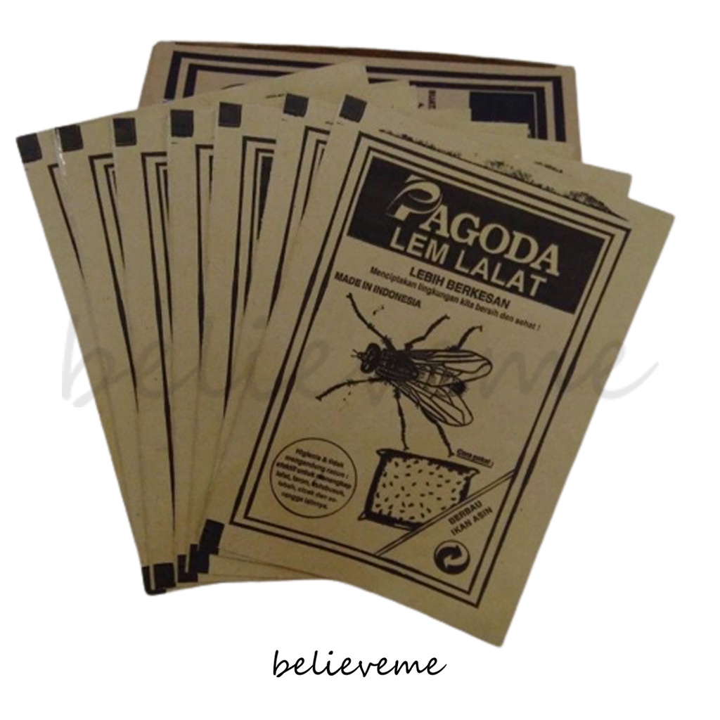 Jual Lem Lalat Pagoda Kertas / Lem Serangga Laler [10 LEMBAR] | Shopee ...