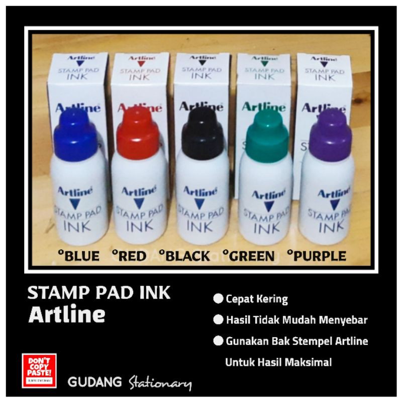 Jual Tinta Stempel | Stamp Pad Ink ARTLINE 50 ml | Shopee Indonesia