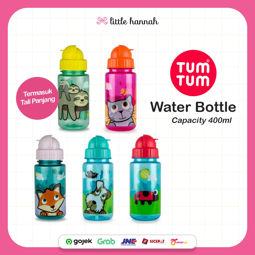 Jual TUMTUM Water Bottle / Botol Minum Anak dengan Tali Panjang / Botol ...