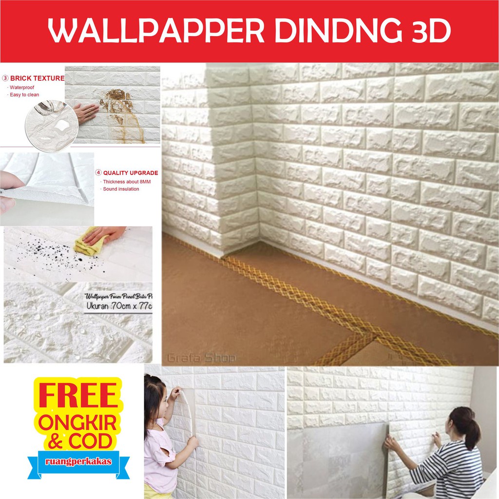 Jual Wallfoam Sticker Dinding 3d Motif Kayu Wood Foam Dekorasi Kamar ...