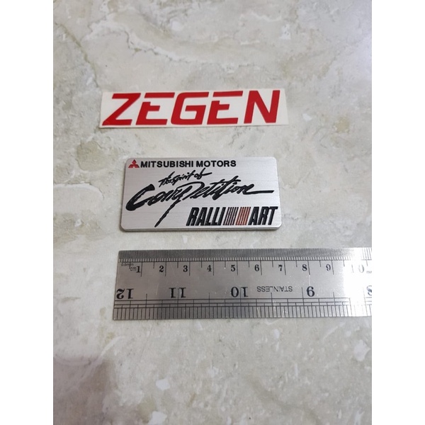 Jual Emblem metal mitsubishi motors the spirit of competition ralliart ...