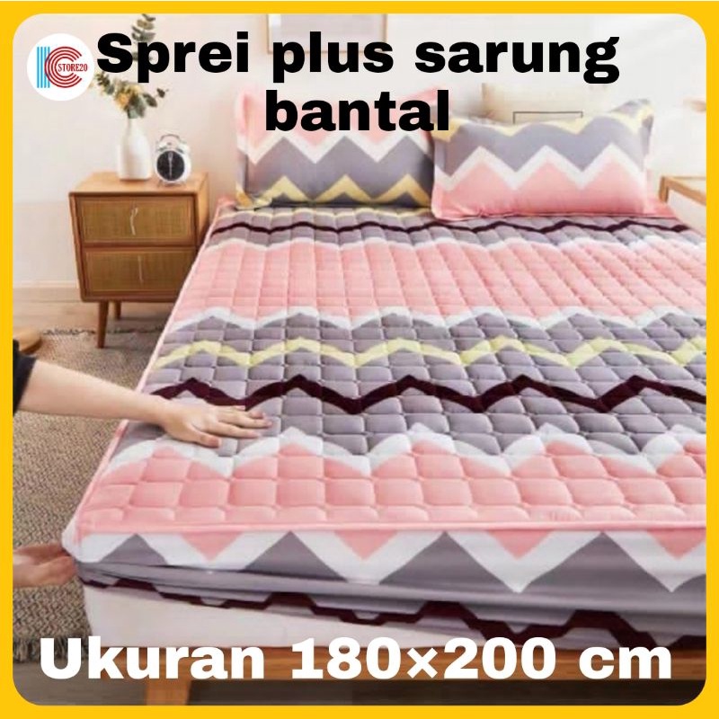 Jual Sprei Waterproof ( Plus Sarung Bantal 2pcs ) Sprei protektor Sprei anti bocor ukuran ...