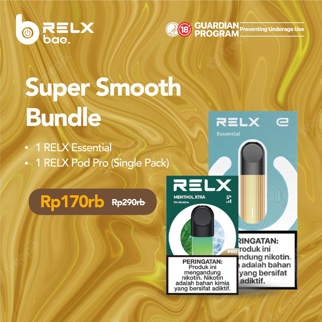 Jual RELX Bundle Essential Gold Spark Device and Pod Pro (Isi 1 Pod ...