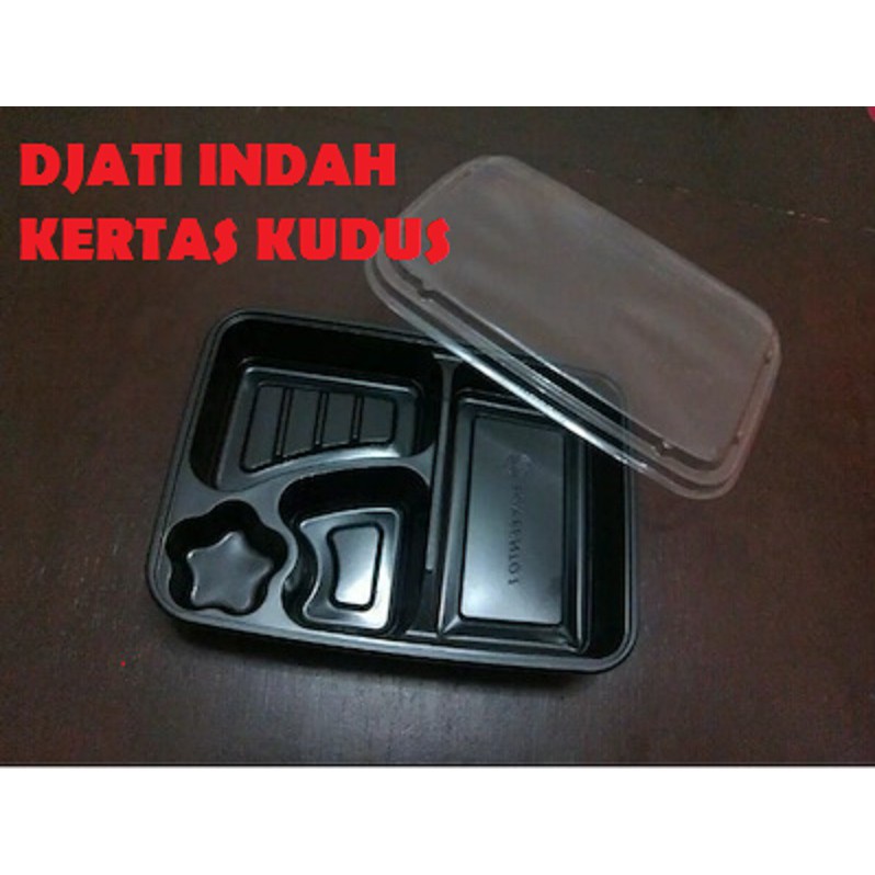Jual PALING BAIK!!! Box Bento ( Warna Hitam ) isi 50pcs Nasi Kotak ...