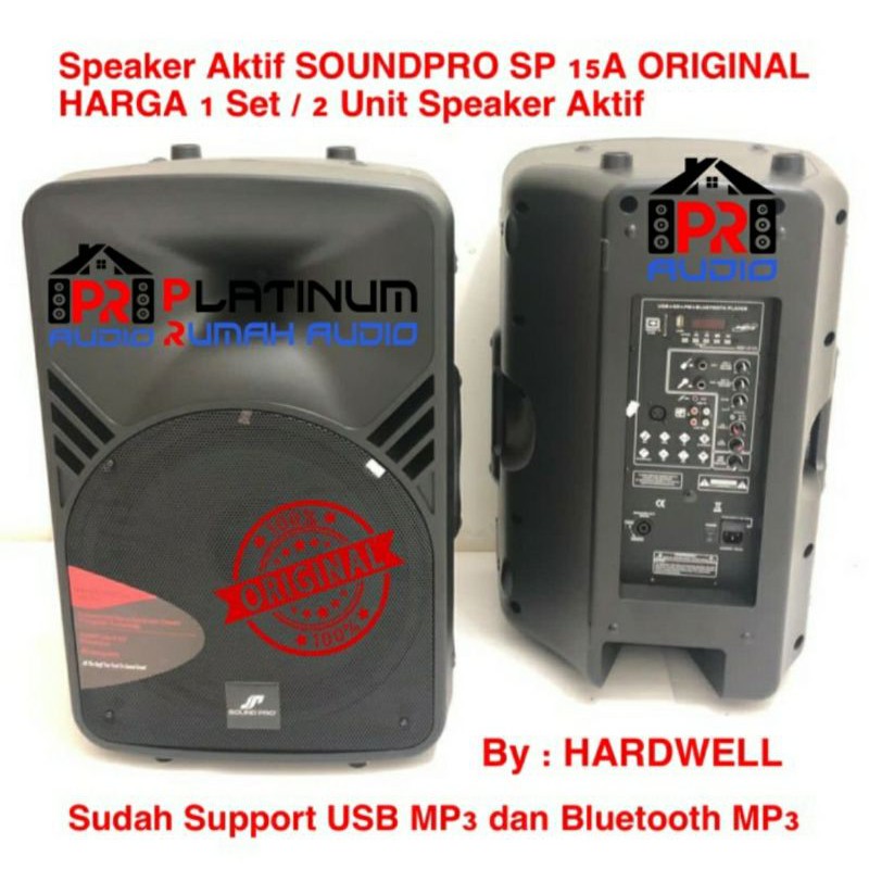 Jual Speaker Aktif SOUNDPRO SP15A / SP 15A / SP 15 A ORIGINAL 15 inch ...