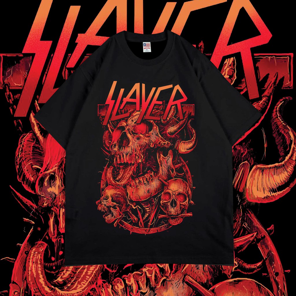 Jual SLAYER SKULL RED VINTAGE BOOTLEG - PREMIUM KAOS BAND | Shopee ...