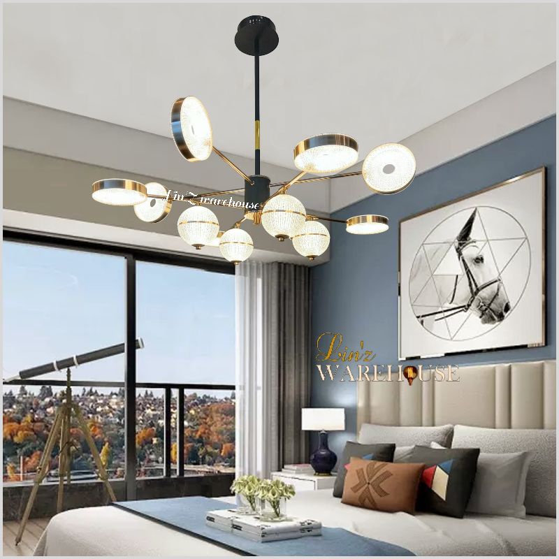 Jual Lampu gantung MODERN MINIMALIS UFO LED 3 COLOUR 12 ARMS pendant ...
