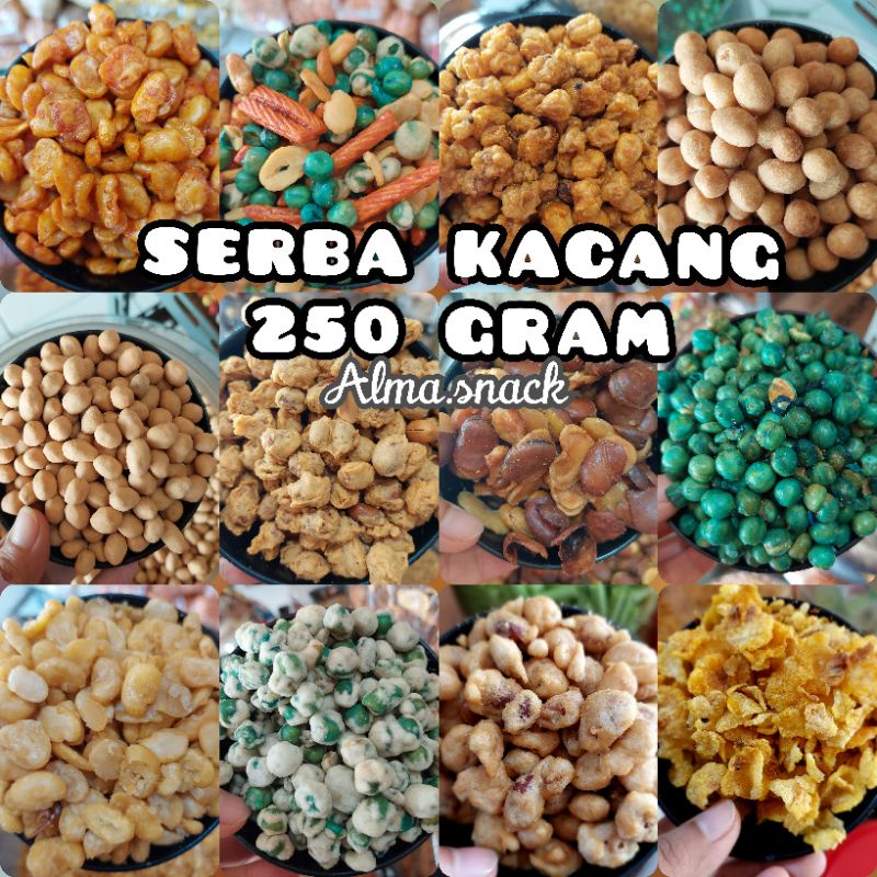 Jual [PROMO] SERBA KACANG 250 GRAM / SNACK KILOAN MURAH / ALMA.SNACK ...