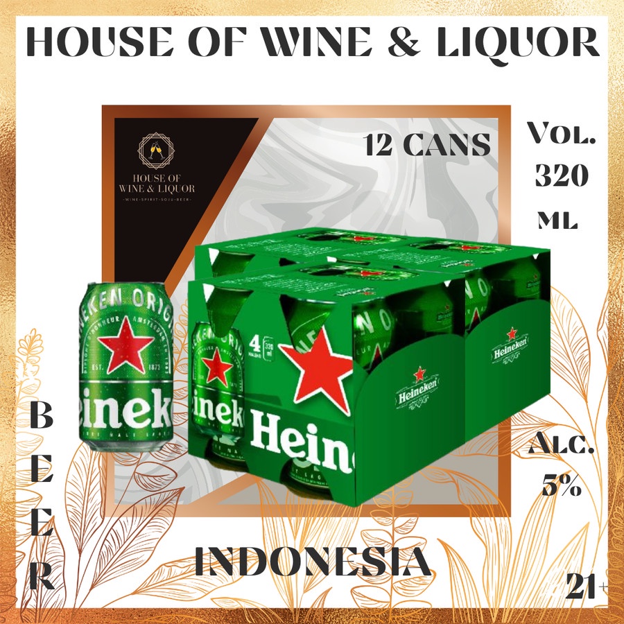Jual Heineken Can 320 ML ( Isi 12 Kaleng ) | Shopee Indonesia