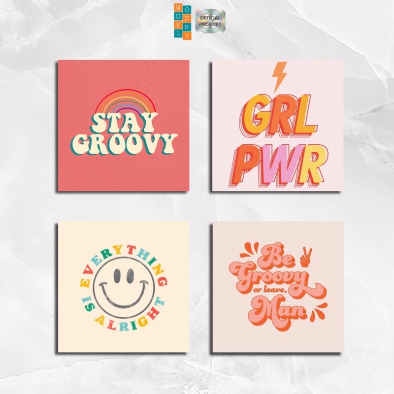 Jual WOODENLY - 15 x 15 CM QUOTES LUCU AESTHETIC Hiasan Dinding ...
