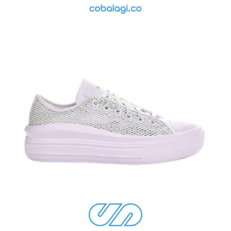 Jual Converse CHUCK Taylor AS Move Mesh Platform Ox Low White Bold ...