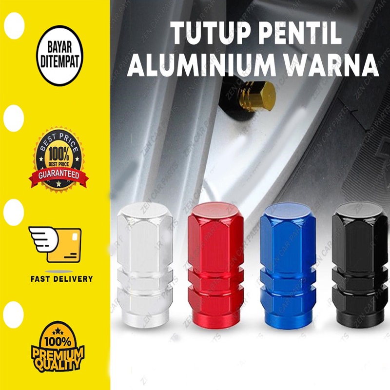 Jual [ 4 Buah] Tutup Pentil Ban Alumunium Besi Mobil Motor Sepeda ...