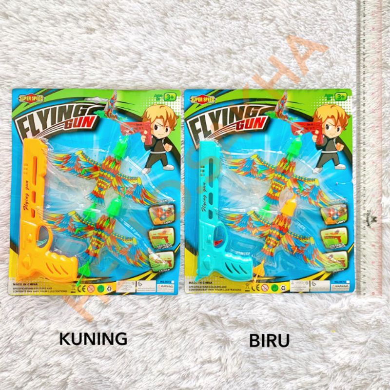 Jual MAINAN PISTOL FLYING GUN TEMBAK BURUNG TERBANG TANPA BATERAI BISA ...