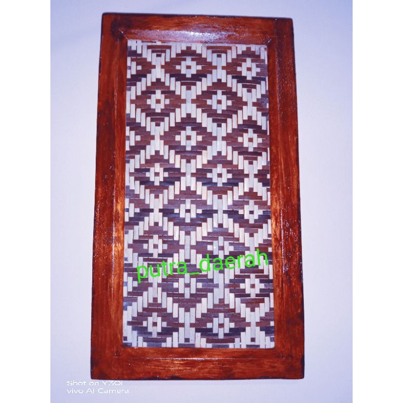 Jual hiasan dinding anyaman bambu hitam asli | Shopee Indonesia