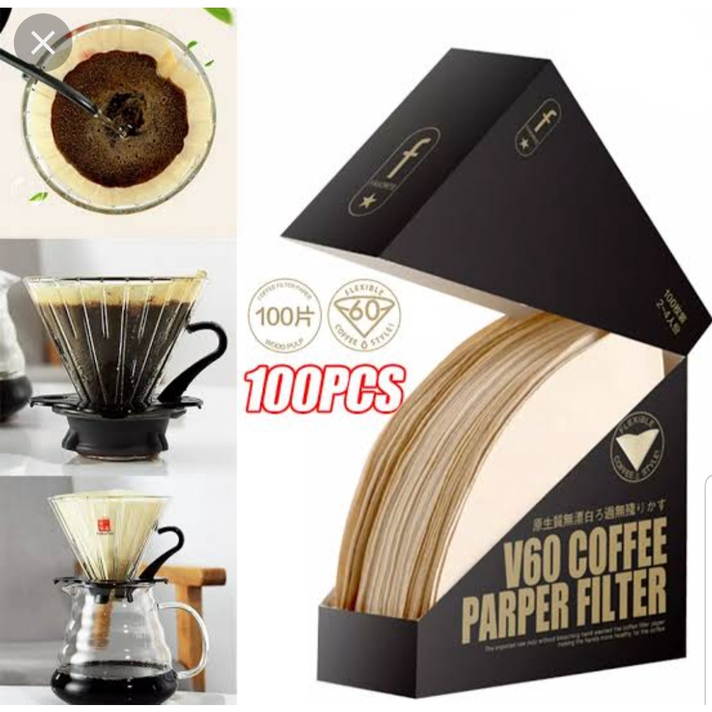 Jual Paper Filter V60 Coffee Kertas Saringan Kopi V60 Drip Coffee Size ...
