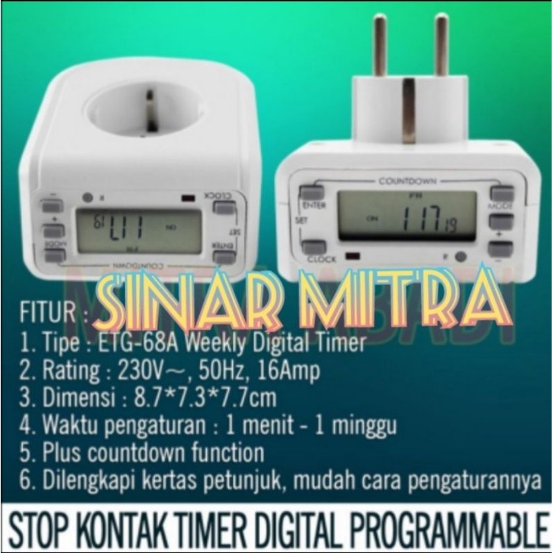 Jual Stop Kontak Timer Digital Progammable | Shopee Indonesia