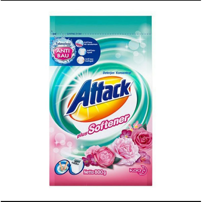 Jual Attack plus softener deterjen bubuk 800g | Shopee Indonesia