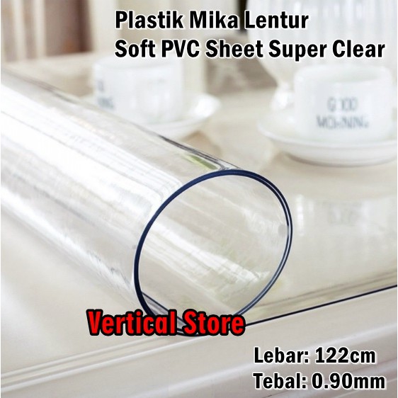 Jual Plastik PVC Mika Lentur Super Clear Bening Lebar 122 cm Tebal 0.90mm | Shopee Indonesia