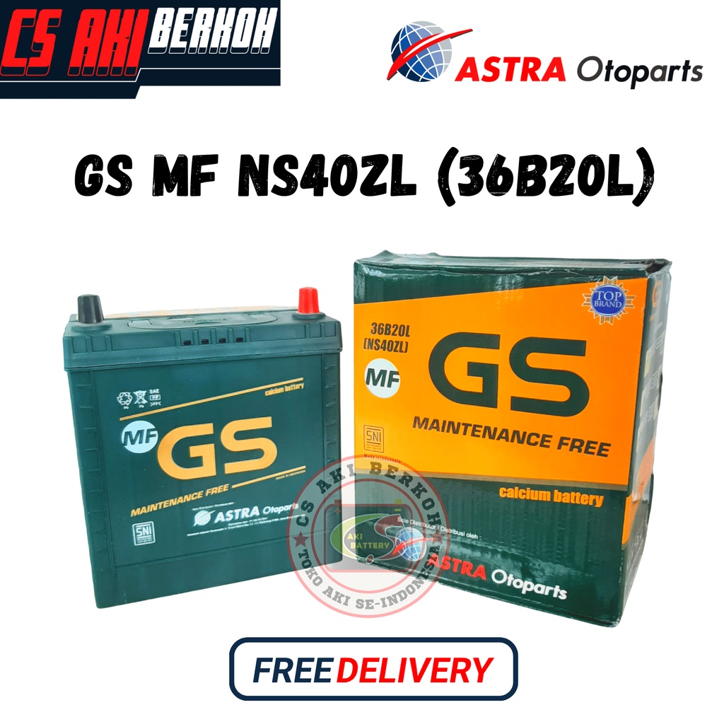 Jual AKI MOBIL GS ASTRA MF NS40ZL (36B20L) | Shopee Indonesia