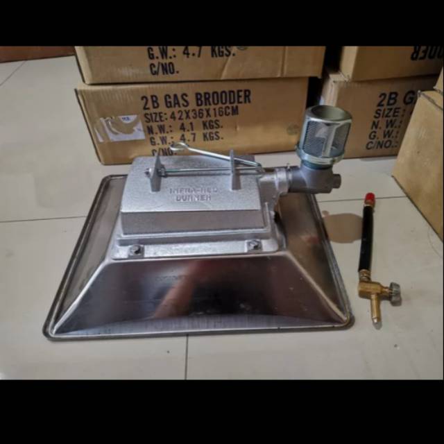 Jual Pemanas Kandang Ayam Stainless Steel Gasolec 2B Gas Brooder Infra ...
