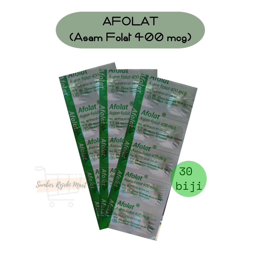 Jual afolat 400 mcg ( asam folat nutrisi promil ) 1 strip isi 10 tab ...