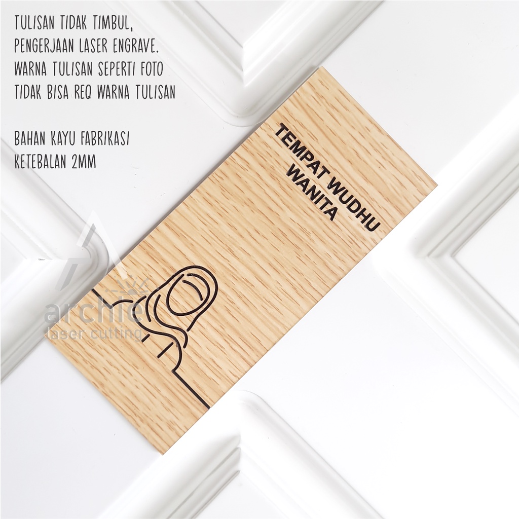 Jual Penanda Tempat Wudhu Wanita Kayu | Shopee Indonesia