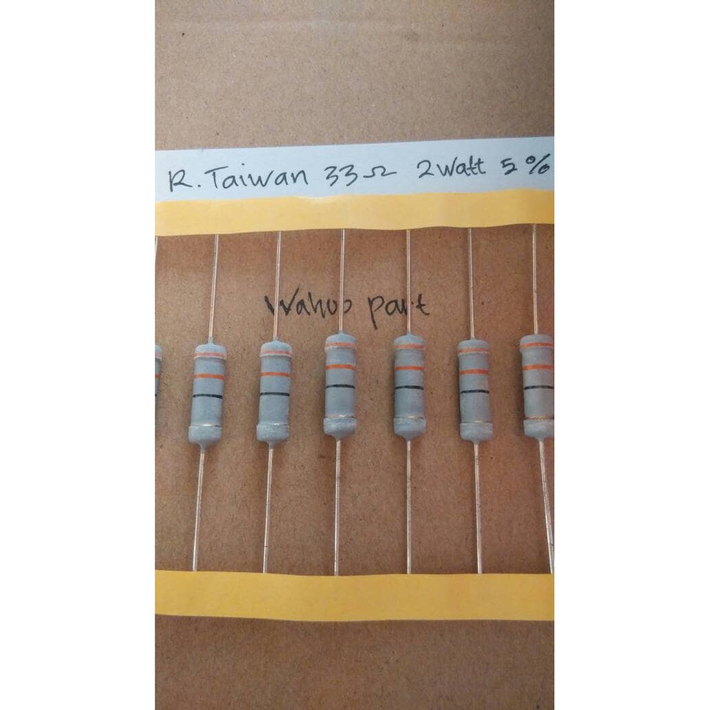 Jual Resistor 33 ohm Taiwan 2 watt 5% harga (10 pcs ) | Shopee Indonesia