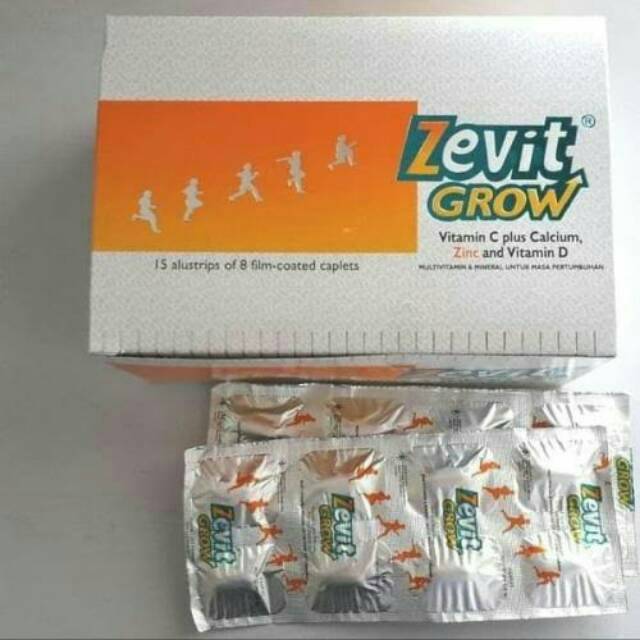 Jual ZEVIT GROW STRIP (8 Kaplet) | Shopee Indonesia