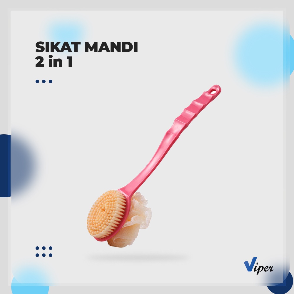 Jual Alat Mandi 2in1 Sikat Punggung Badan plus Shower Puff Pengangkat ...