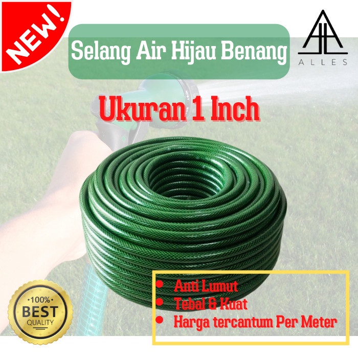 Jual Selang Air Hijau Benang Anti Lumut 1 Inch Harga Per Meter | Shopee Indonesia