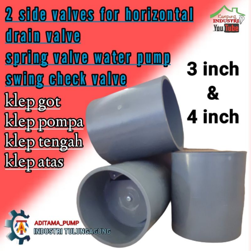 Jual tusen klep pvc 4 inch 3 inch AW TEBAL anti banjir klep got klep ...