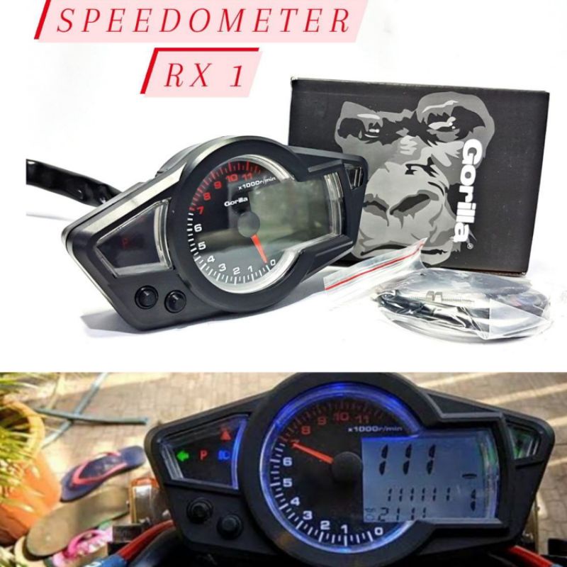 Jual SPEEDOMETER KOSO RX1N Spido RX 1 Digital Spidometer Custom ...