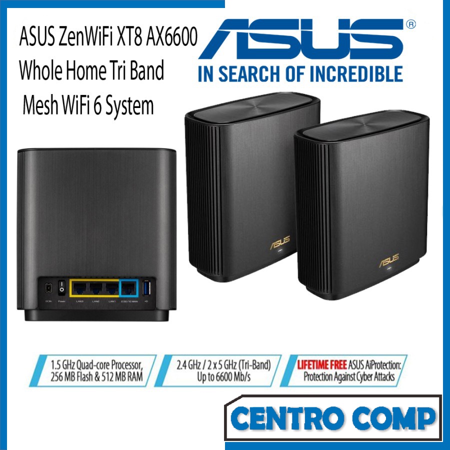 Jual ASUS ZenWiFi XT8 AX6600 Whole Home Tri Band Mesh WiFi 6 System ...