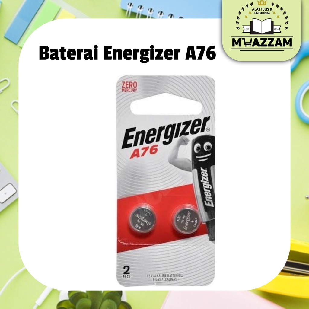 Jual Energizer Miniatur Alkaline Baterai A76 LR44 ISI 2 | Shopee Indonesia