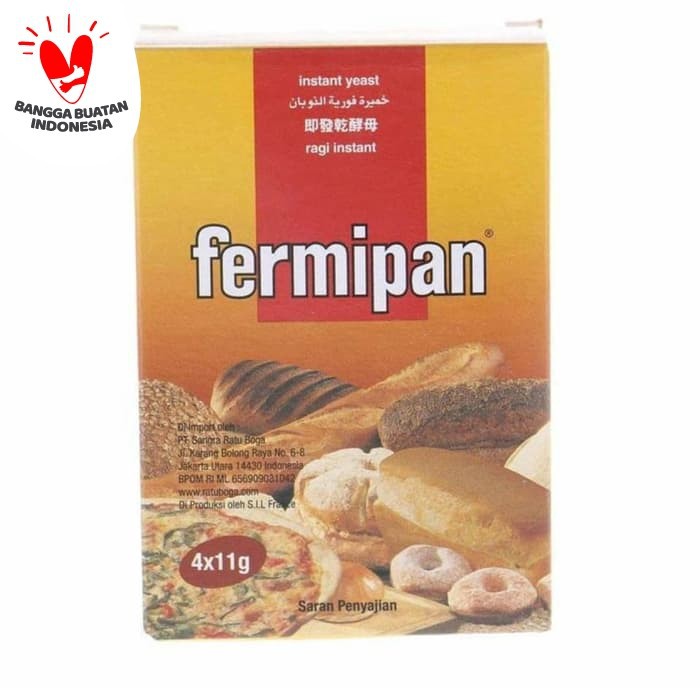 Jual FERMIPAN Ragi Instant 4 Sachet 11g - Bubuk Pengembang Roti Kue ...