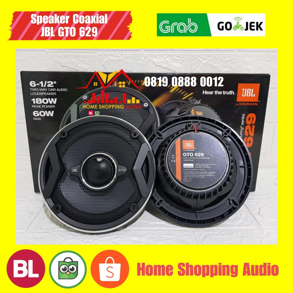 Jual JBL GTO-629 6.5 Inch Speaker Coaxial Audio mobil Speaker Coaxial ...