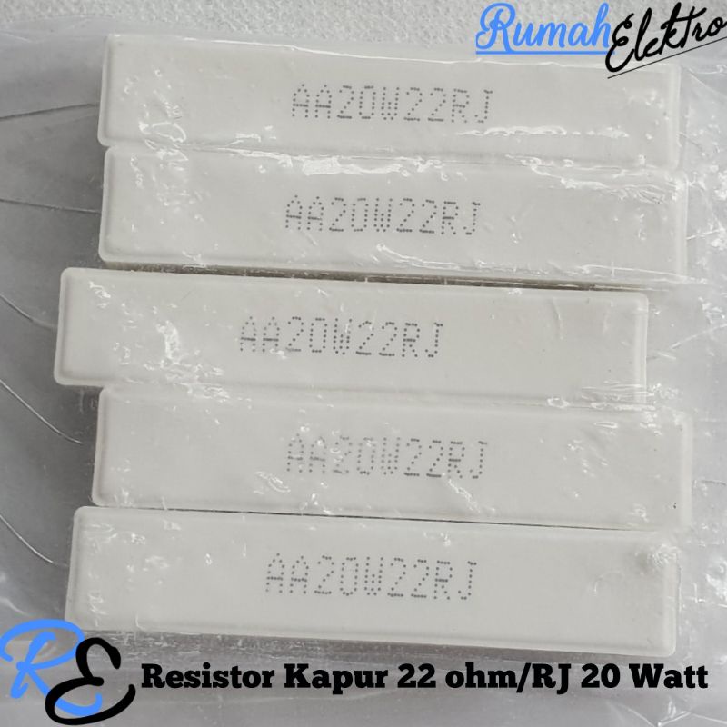Jual RESISTOR KAPUR 20 WATT 20W 22 OHM 22 RJ Per Biji | Shopee Indonesia