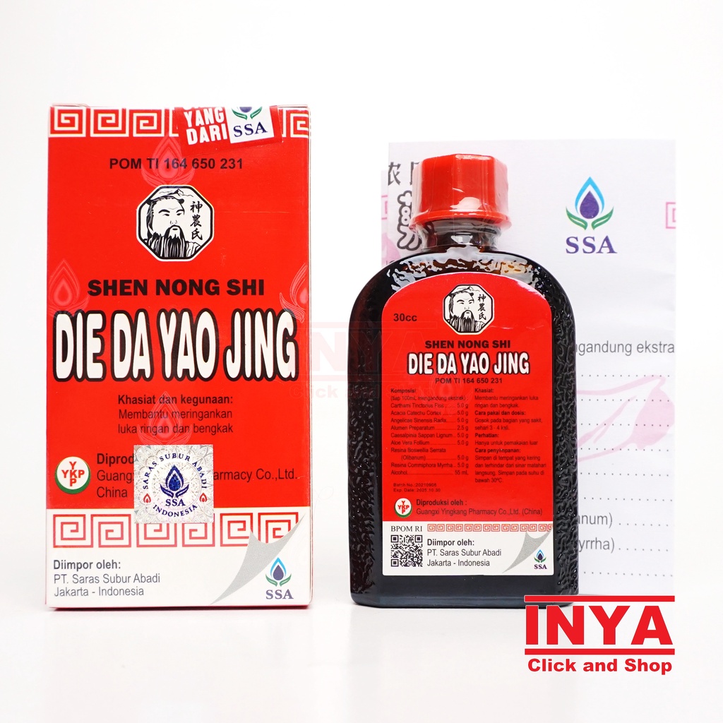 Jual DIE DA YAO JING SHEN NONG SHI 30 cc SSA - Obat Luka dan Bengkak ...