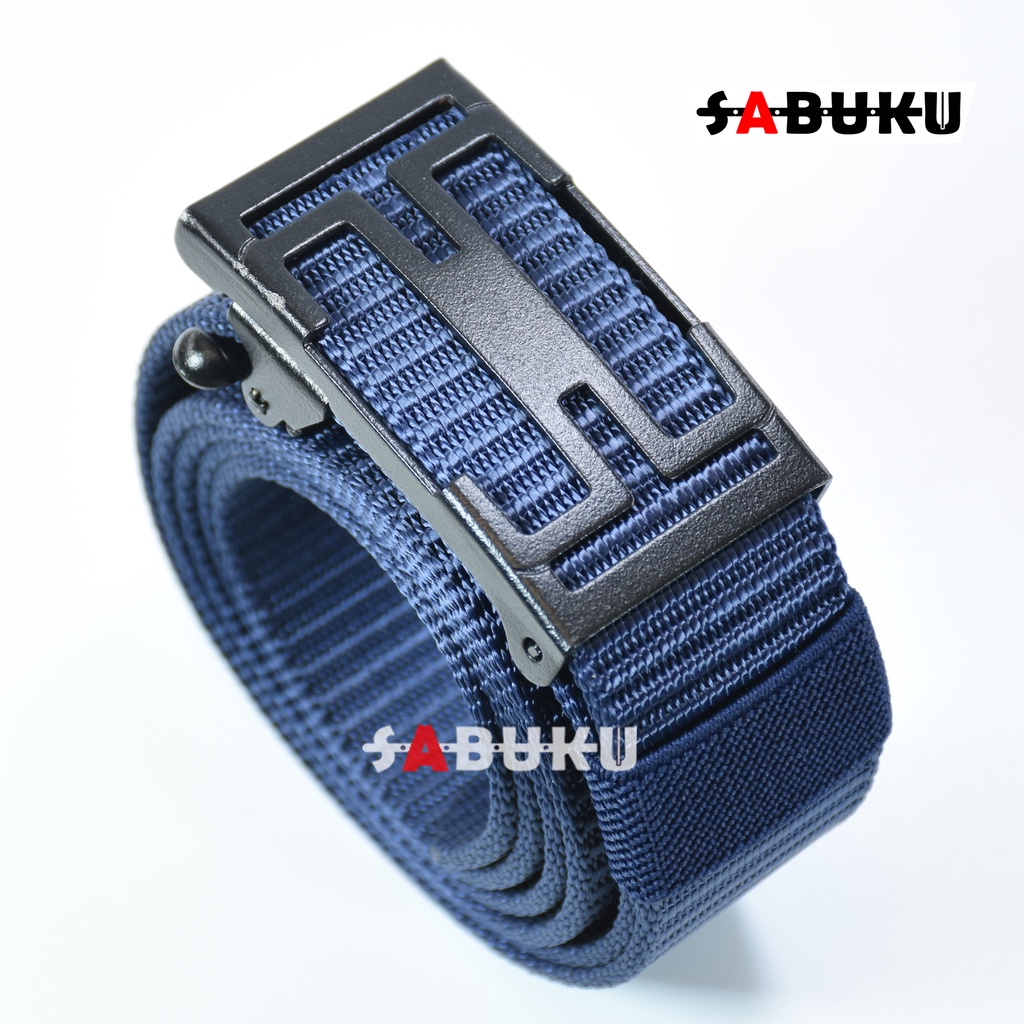 Jual [S&K] Ikat Pinggang Pria Canvas Kain Nylon Men Belt Nylon Canvas Kepala Logam Besi Men Belt ...