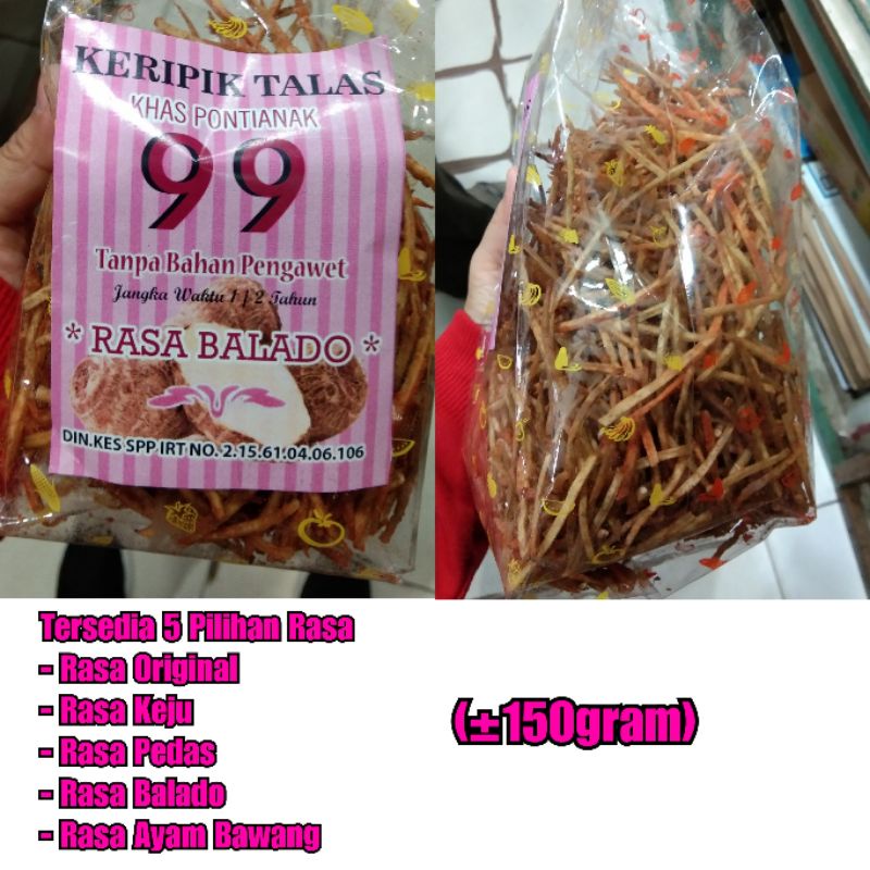 Jual Keripik Talas Khas Pontianak / Talas Mie / Stick Talas / Snack ...