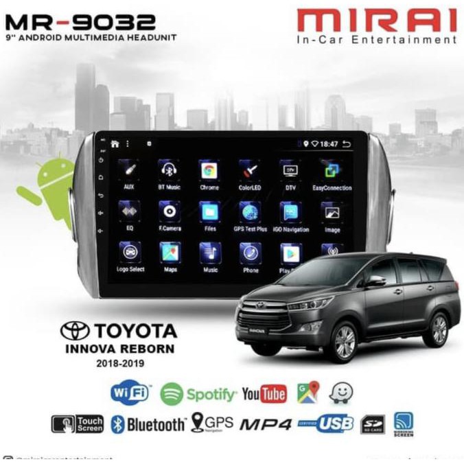 Jual mirai 9032 innova reborn android 9inch head unit mirai 9inch | Shopee Indonesia