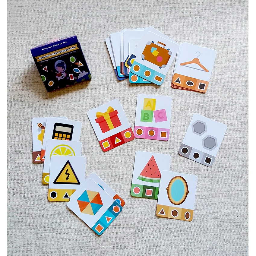 Jual FLASHCARD BANGUN DATAR MAINAN ANAK MAINAN EDUKASI HOMEMADE ...