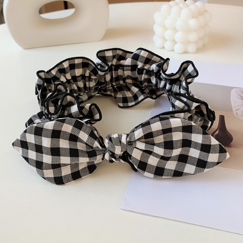 Jual Bando Karet Pita Motif Kotak-Kotak Aksesoris Rambut Wanita Bando ...