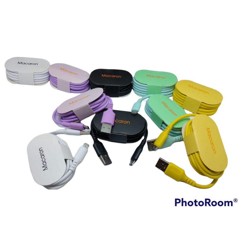 Jual KABEL DATA MACARON / KABEL MACARON WARNA USB MICRO FAST CHARGER ...