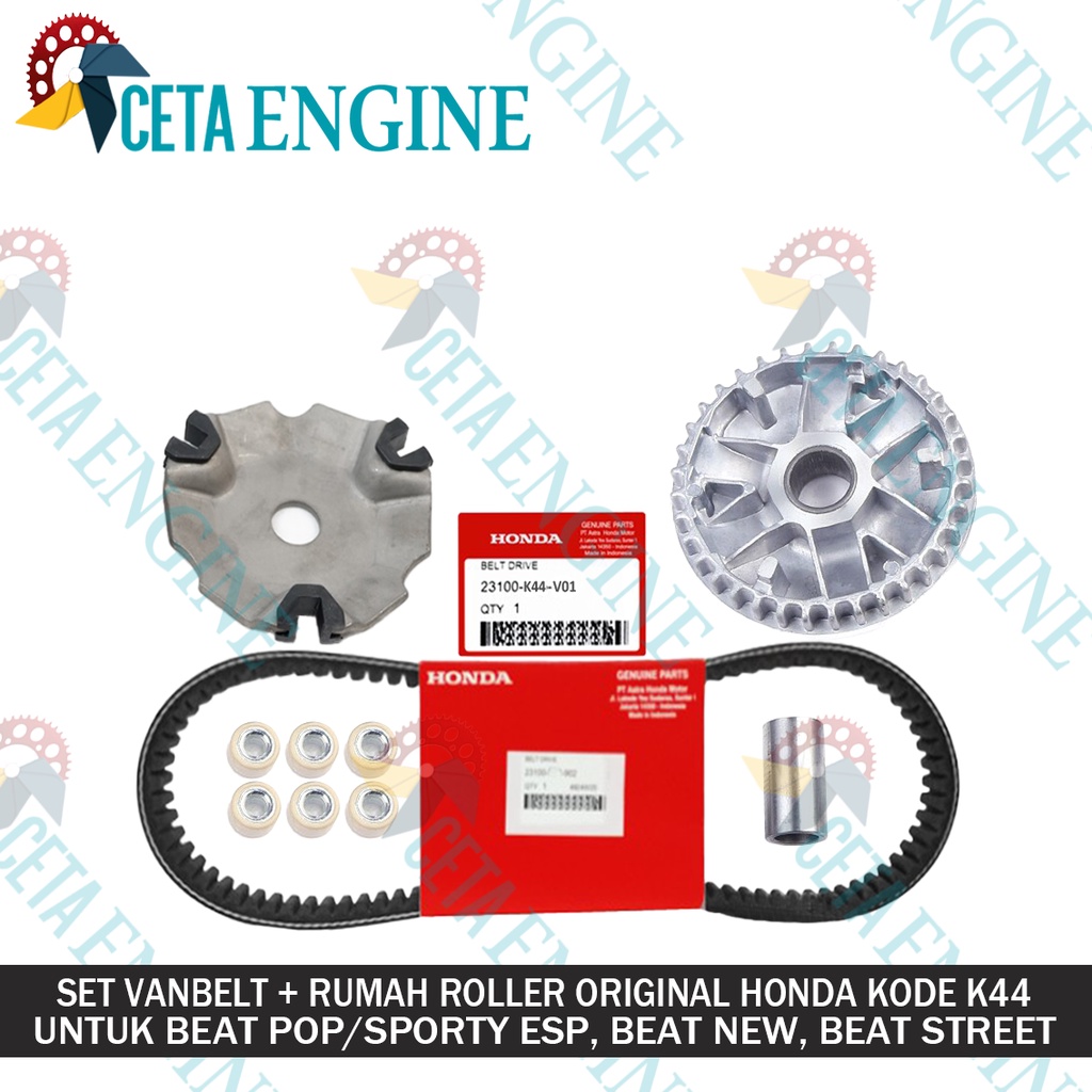 Jual [ BISA COD ] SET LENGKAP VANBELT RUMAH ROLLER STANDARD KODE K44 BEAT POP ESP BEAT NEW BARU ...
