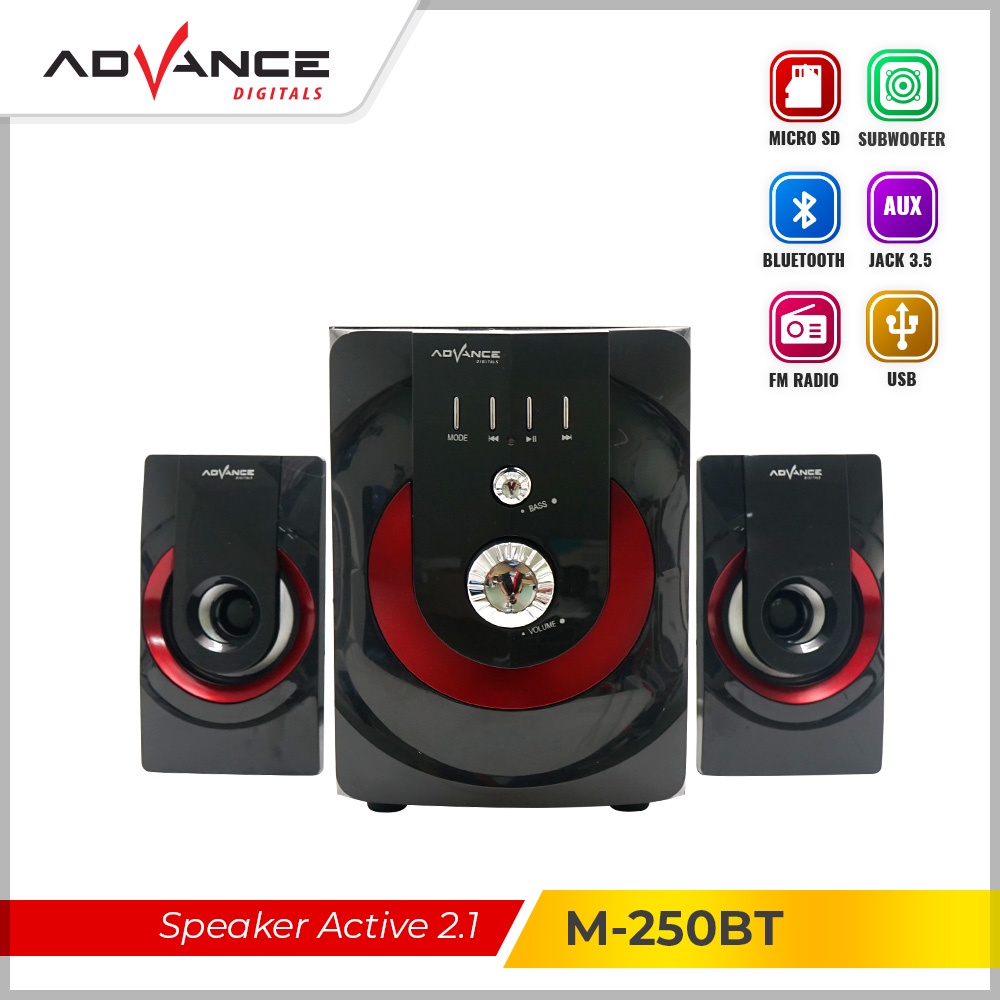 Jual Speaker Aktif Bluetooth Advance M250 BT Subwoofer Xtra Bass Garansi Resmi | Shopee Indonesia