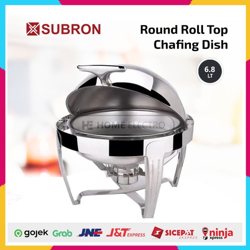 Jual 02 Subron Roll Top Chafer Chafing Dish Prasmanan 6.8 L Stainless ...